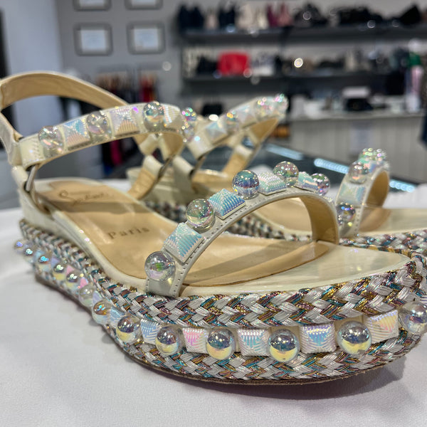 Iridescence Studs Platform Sandals 37 – Loom & Magpie Boutique