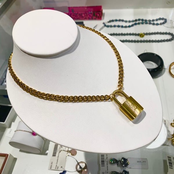 Unisex Repurposed Padlock Necklace Cuban Chain – Loom & Magpie Boutique